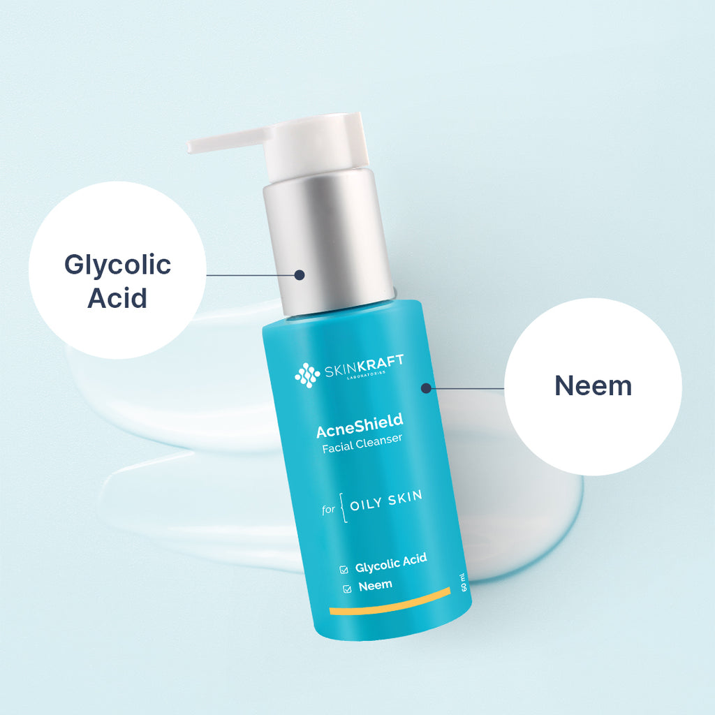 Acne Shield Facial Cleanser For Oily Skin – SkinKraft